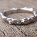 handmade sterling silver branch ring twig jewelry stacking