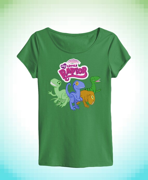 My Little Raptor women's scoopneck tee inspired by