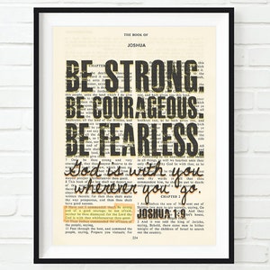 Joshua 1 9 wall art | Etsy