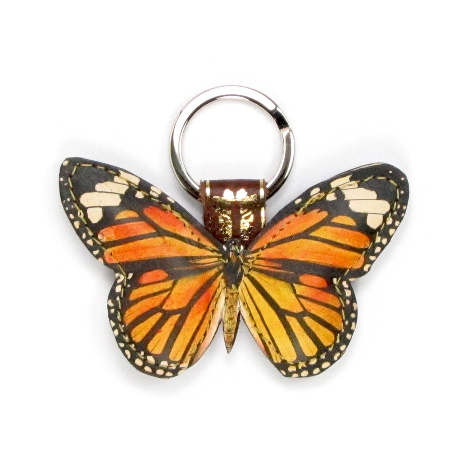 Leather butterfly keychain butterfly keyring butterfly bag