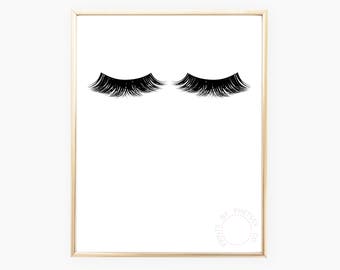 Eyelashes print | Etsy