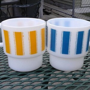 Milk glass mugs | Etsy