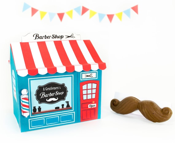 Barber Shop Gift Box Printable PDF Father's Day Gift Box