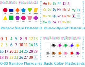 Printable Shape Flashcards Set of 12 Instant Download