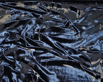 Silk devore fabric | Etsy