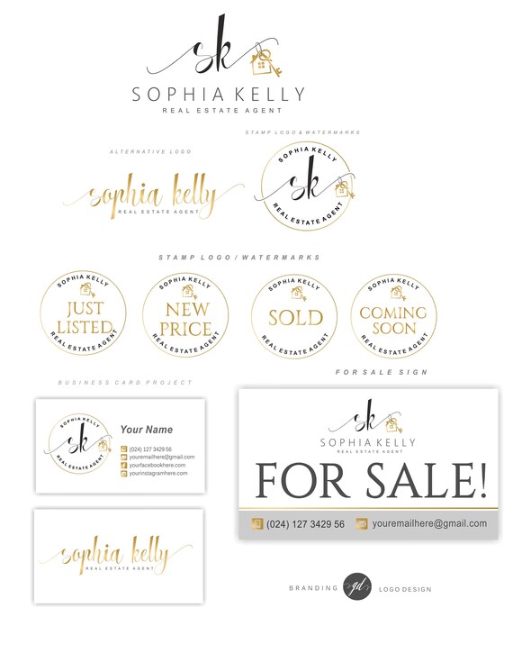 Realtor logo Real Estate logo design Branding Kit Realty