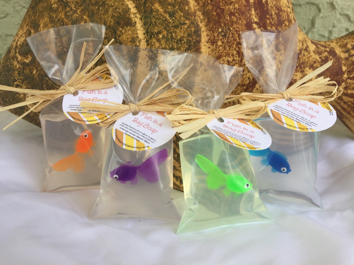 Fish in a Bag Soap Fish Soap Custom Scent Fish Soap