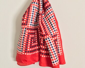 Red white blue scarf | Etsy