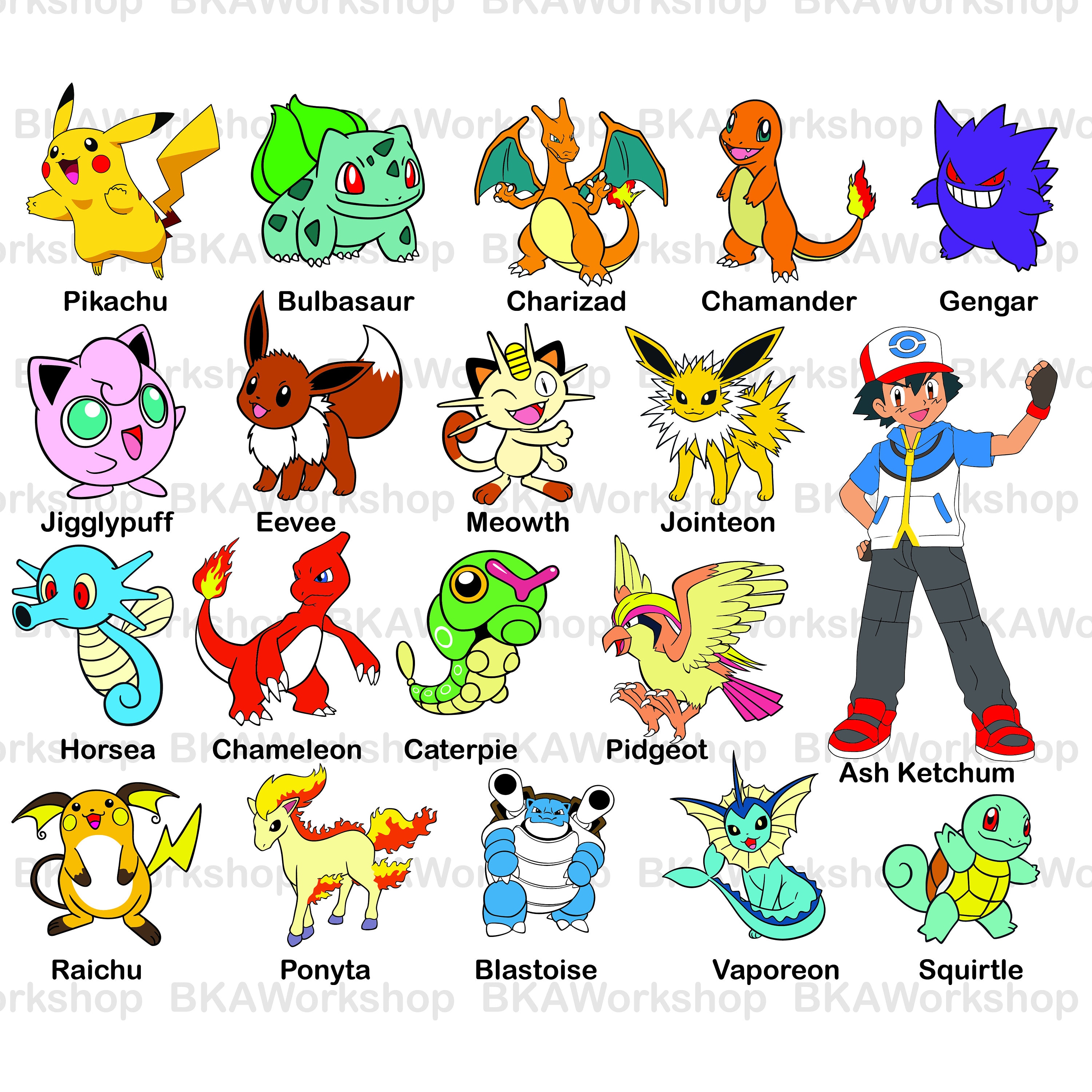 Pokemon svg - Pokemon vector - Pokemon clipart - Pokemon digital ...