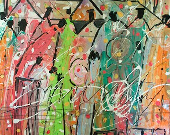 Our Colorful People Watercolor Print African American Art