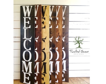 Vertical welcome sign | Etsy