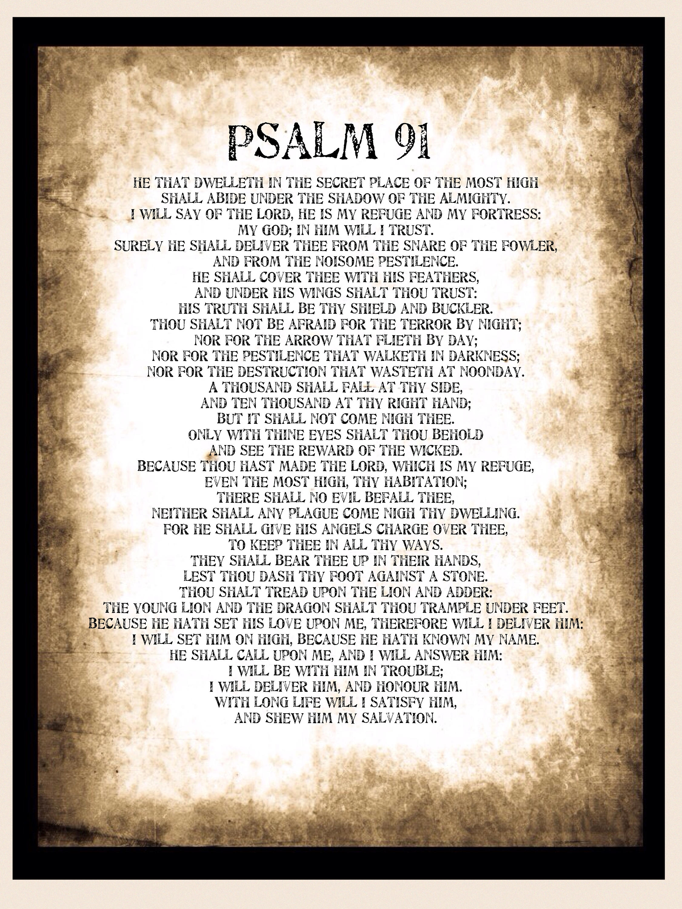 Affiche De Psaume 91 A1 Grand Psaume 91 Imprimable Affiche De Psaume 91 A1 Grand Psaume 91 Imprimable