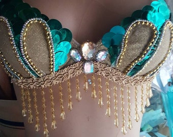 Mermaid rave bra | Etsy