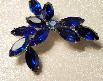 Blue rhinestone pin | Etsy