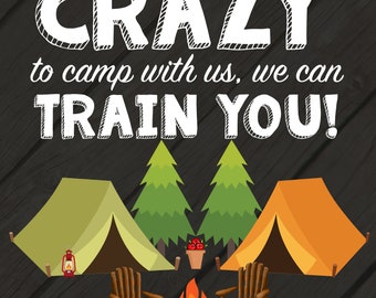 Funny camping sign | Etsy