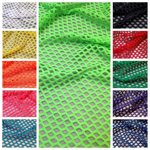 Colorful Big Hole 0.5 Inch Diamond Mesh Stretch Polyester