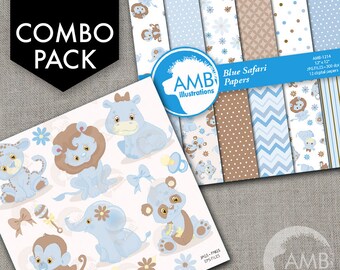 Jungle Clip Art Animals Baby Shower clipart It's a girl