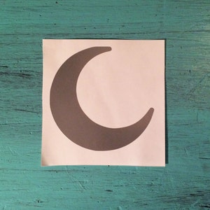 Crescent moon decal | Etsy
