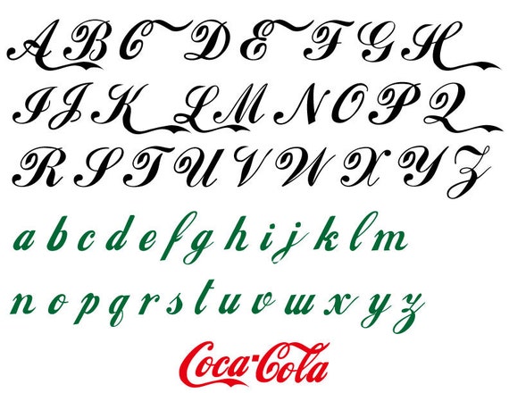 ID: CF00013 Fashion Font Coca-Cola Style Vinyl Adhesive