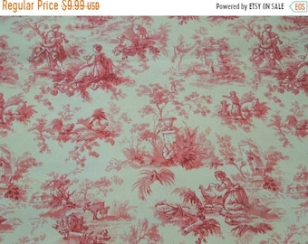 Blue toile fabric | Etsy