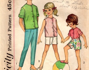 1960s Simplicity 4949 Vintage Sewing Pattern Misses Blouse