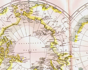 Arctic circle map | Etsy