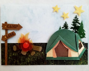 Camping card | Etsy
