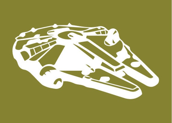 Star Wars Millenium Falcon Silhouette for Nursery/Boys Room