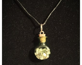 Iocane Powder Glass Bottle Necklace Poison Potion Vial Charm