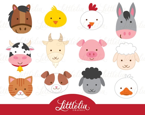 farm animal clipart farm animal head clipart animal head