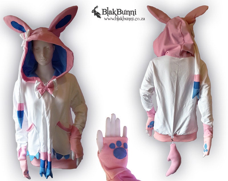 MADE TO ORDER Sylveon Nymphia pokemon inspired hoodie cute
