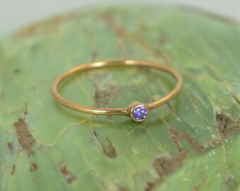 Amethyst stack ring | Etsy