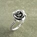 Rose Blossom Ring Sterling Silver Romantic Rose Flower
