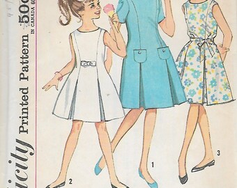 Vintage 1965 Simplicity 6149 Girls' One-Piece Jumper