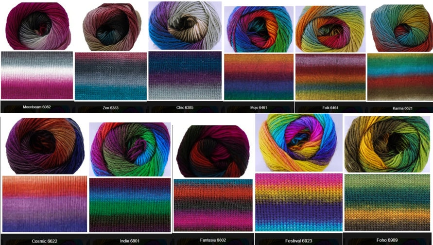 Boho Spirit Acrylic Yarn by Cygnet Yarns 11 shades