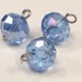 Blue Crystal Charm Dangles Light Blue Crystal Jewelry Charm