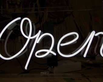 OPEN SIGN Cursive Letters Marquee