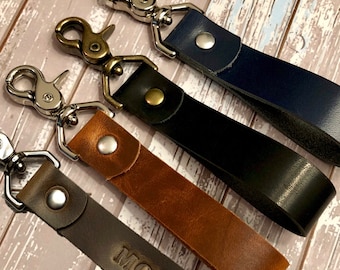 Leather key fob | Etsy