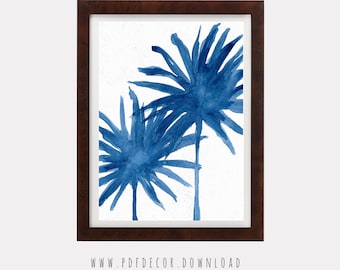 Blue art print | Etsy