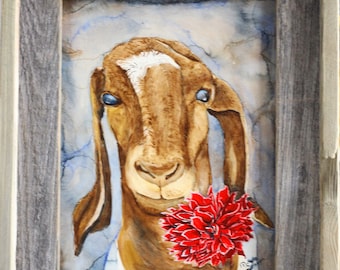 Goat art | Etsy