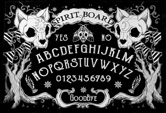 Spirit Board Art Print A4 Ouija Print Spirit Board Print