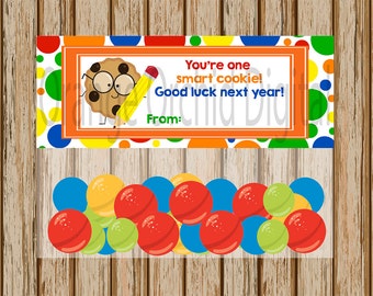 INSTANT Download-Teacher Gift: One Smart Cookie Treat Bag Tags