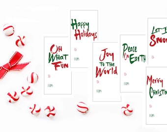 Instant Download Printable Christmas Tags Digital Download