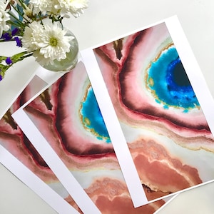 Agate art print | Etsy
