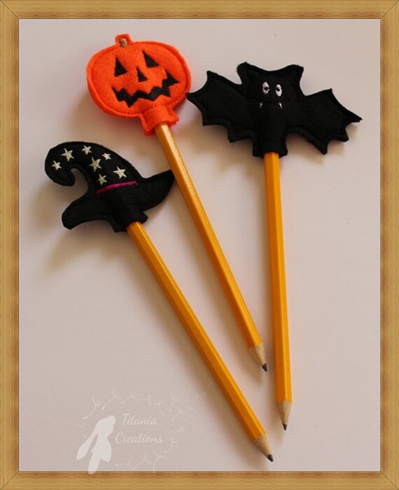 ITH In The Hoop Halloween Pencil Toppers Set of Three Machine