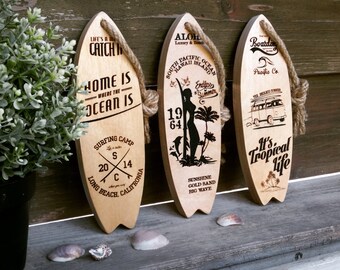 Surfboard name plate Surfboard sign surfboard decor custom