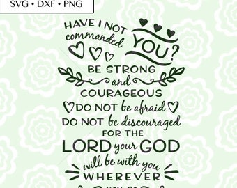 Joshua 1 9 svg | Etsy