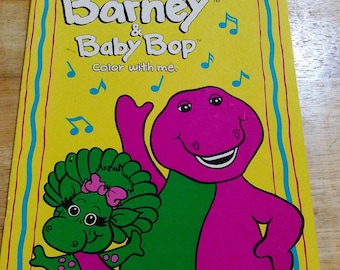 Barney coloring book | Etsy