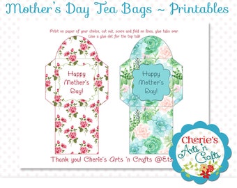 Printable tea bag | Etsy