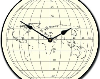 Map wall clock | Etsy